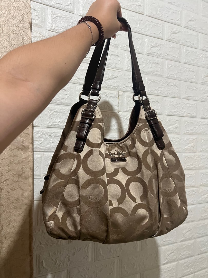 Coach Madisson Signature Maggie Shoulder Bag 17689 Brown Canvas/Leather ...