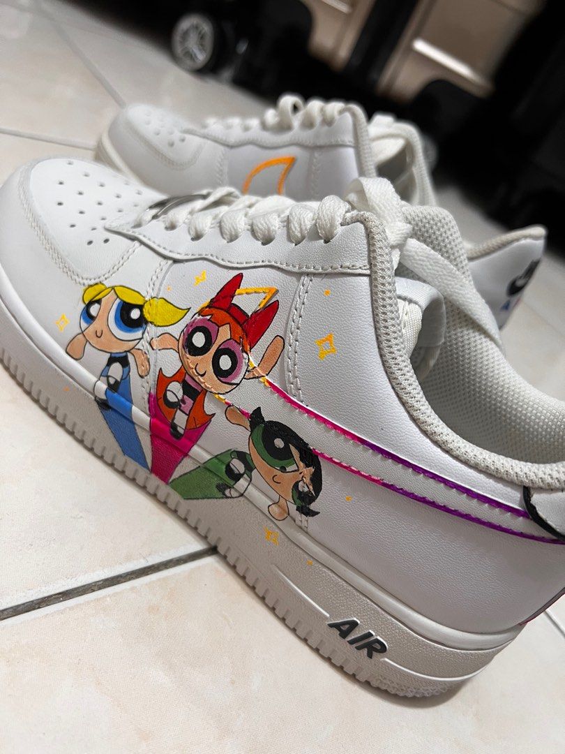 Custom Air Force 1 (Powerpuff Girls), Women's Fashion, Footwear ...