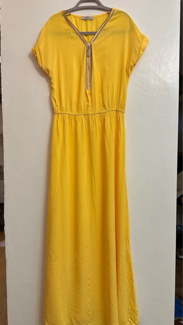 Delia Yellow Dress, Women's Fashion, Dresses & Sets, Dresses on Carousell