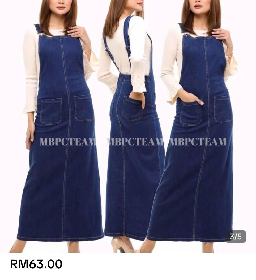 Denim Overall, Women's Fashion, Coats, Jackets and Outerwear on Carousell