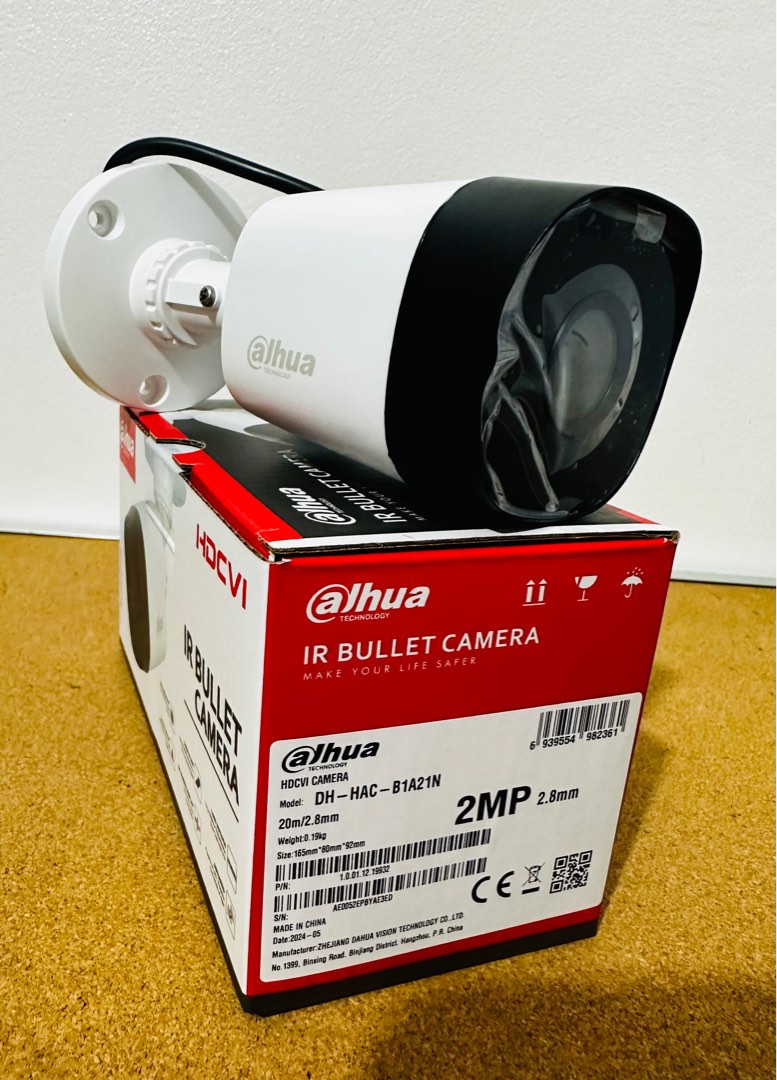 DH-HAC-B1A21N DAHUA 2MP HDCVI Fixed-focal Bullet Camera, Furniture & Home Living, Security ...