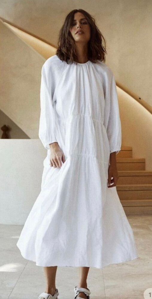 DISSH Noah Linen Midi/Maxi Dress, Women's Fashion, Dresses & Sets ...