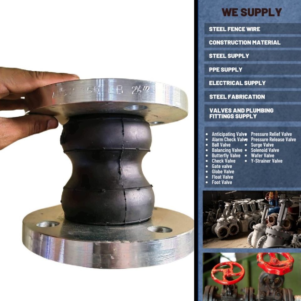 Double Bellow Flexible connector / Flange Type 80mm Connector / Flange ...