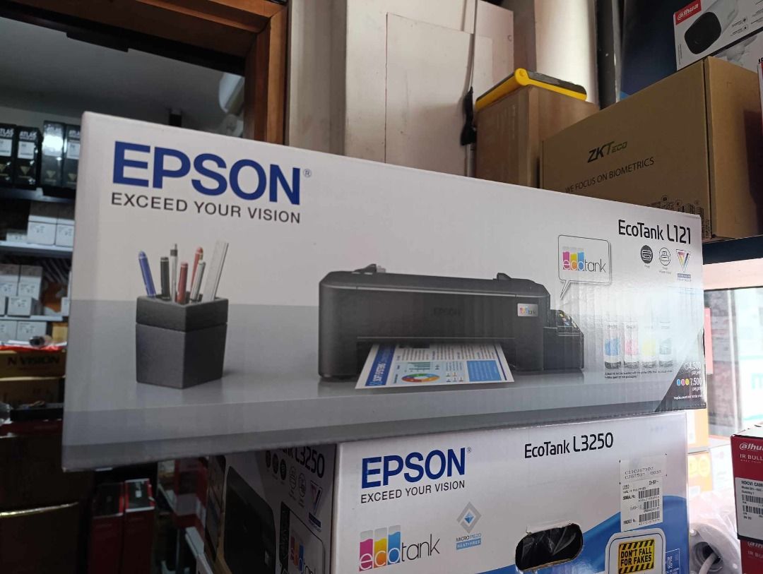 Epson L121 Eco Tank Printer with Free Complete Set of Original Inks ...