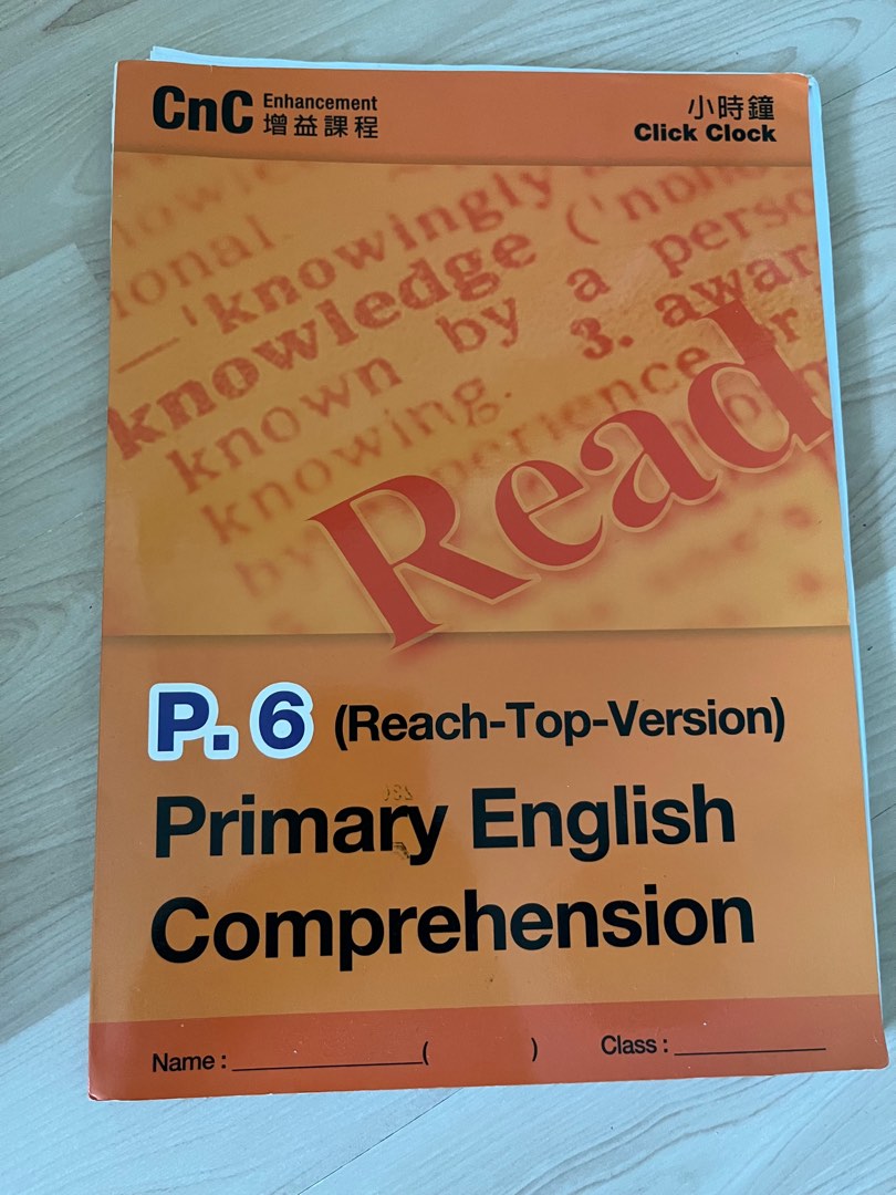 Exercise - Primary English Comprehension Primary 6, 興趣及遊戲, 書本 & 文具, 教科書 ...