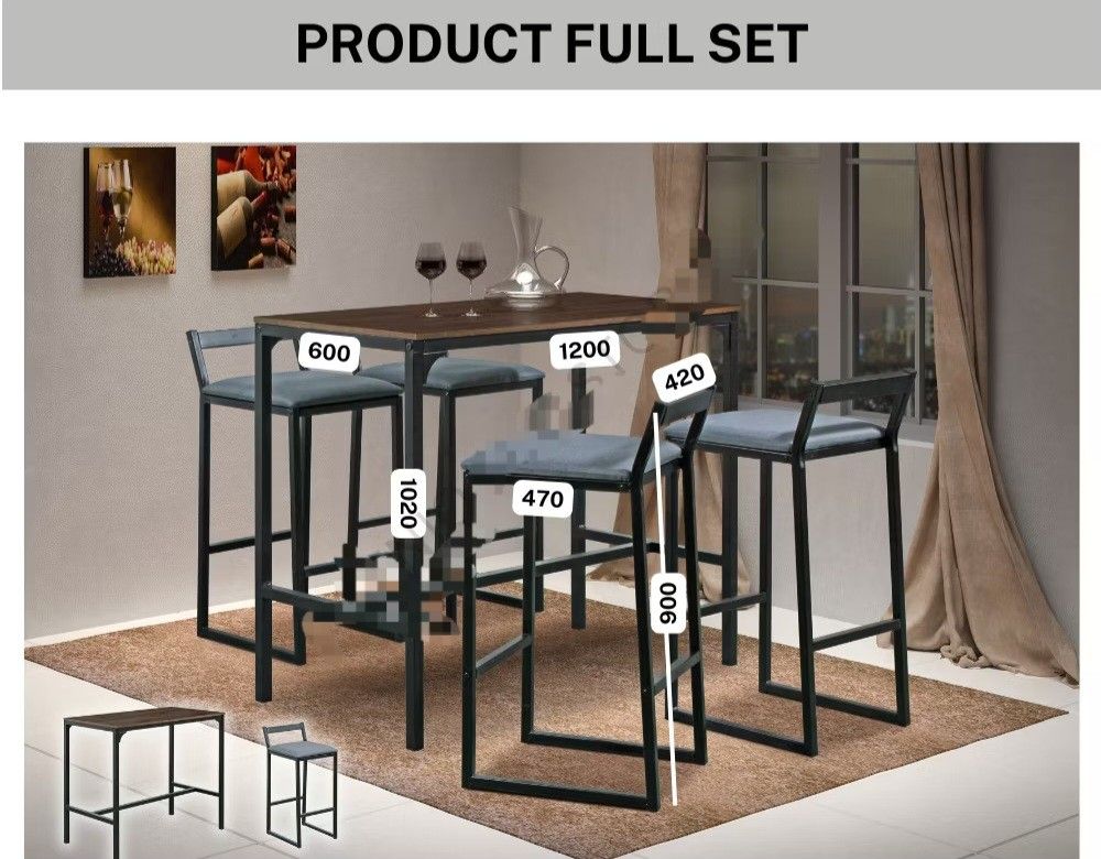 *FREE POST to West Malaysia only / Ready Stock* Wooden High Bar Table ...