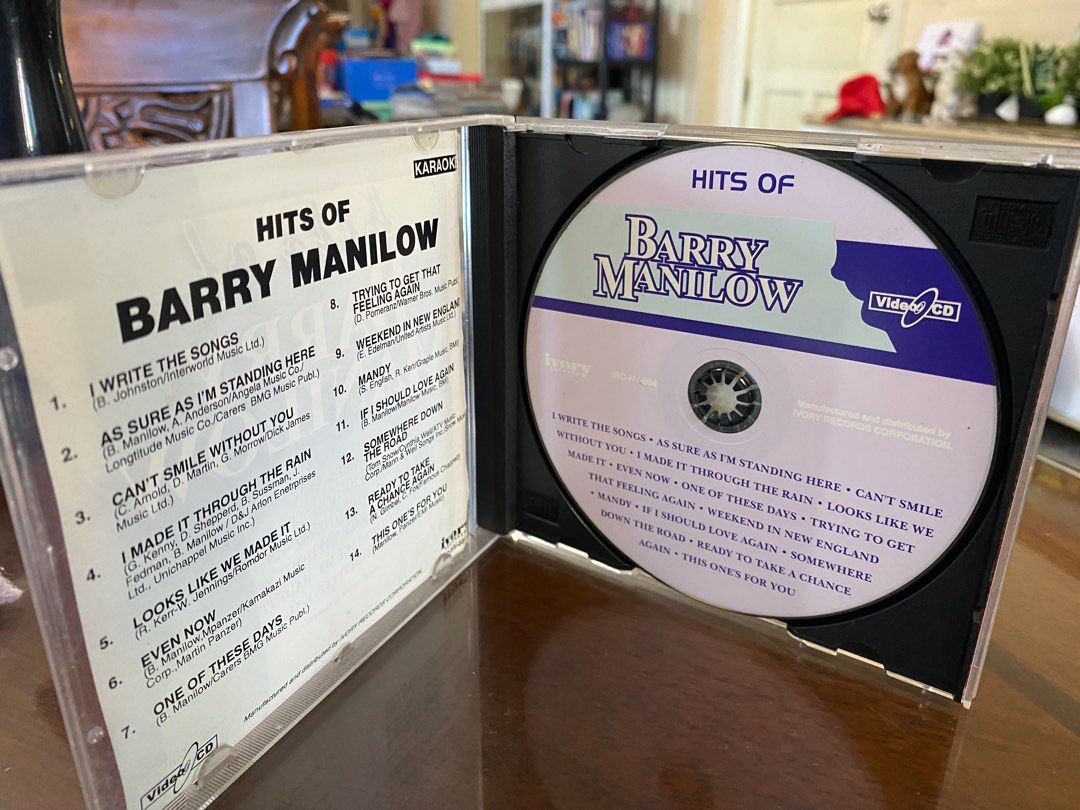 Hits of Barry Manilow - Original Music Album Video CD VCD Videoke ...