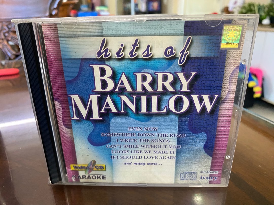 Hits of Barry Manilow - Original Music Album Video CD VCD Videoke ...