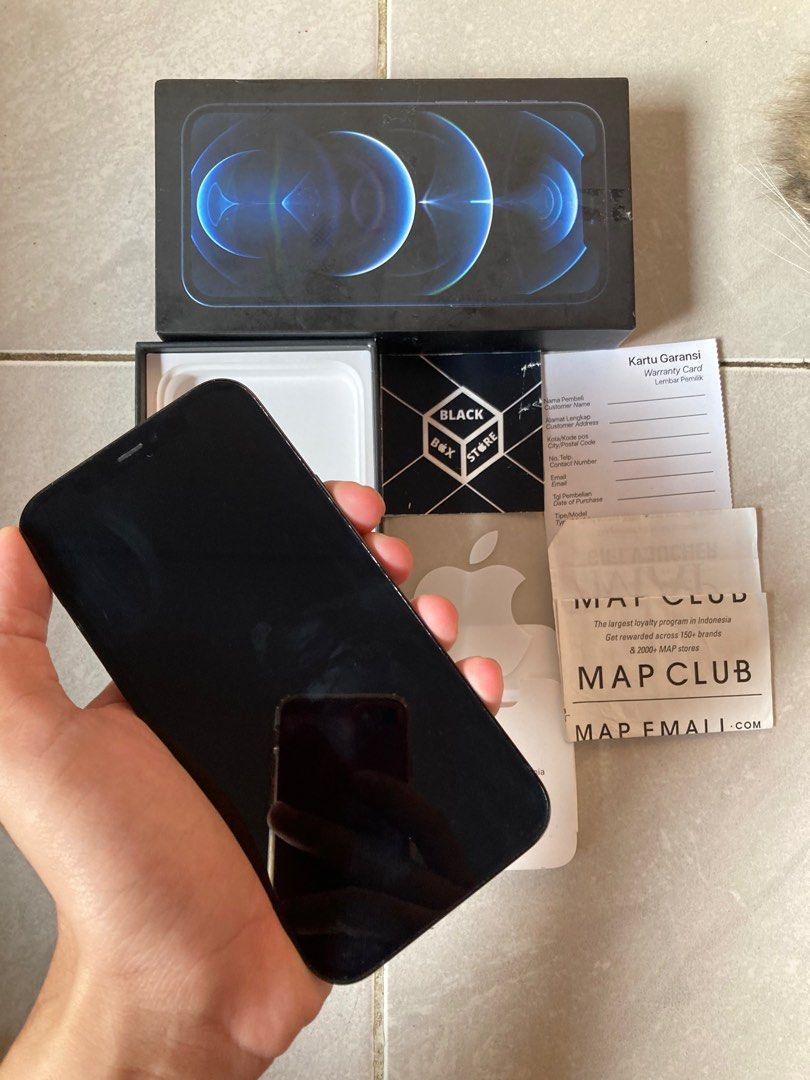 IPHONE 12 PRO 256GB EX DIGIMAP SAMA KAYAK IBOX PACIFIC BLUE, Telepon ...