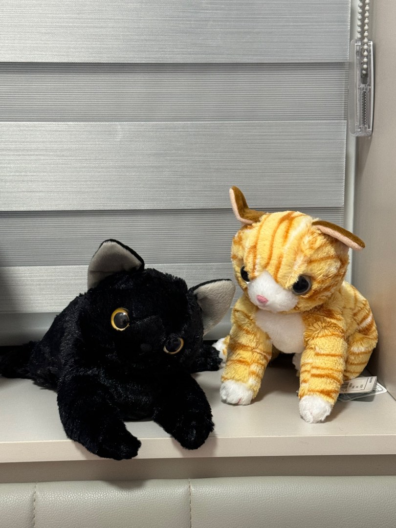 Japanese Akio Watanabe cat doll 橘貓 黑貓 毛公仔 渡邊, 興趣及遊戲, 玩具 & 遊戲類 - Carousell