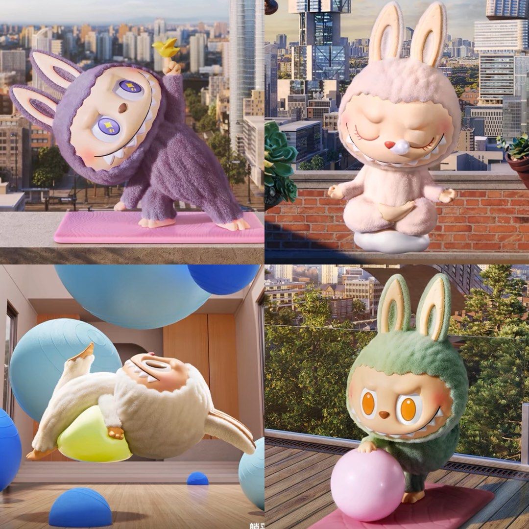 LABUBU THE MONSTERS LAZY YOGA SERIES POPMART / FULL SET / SINGLE BLIND ...