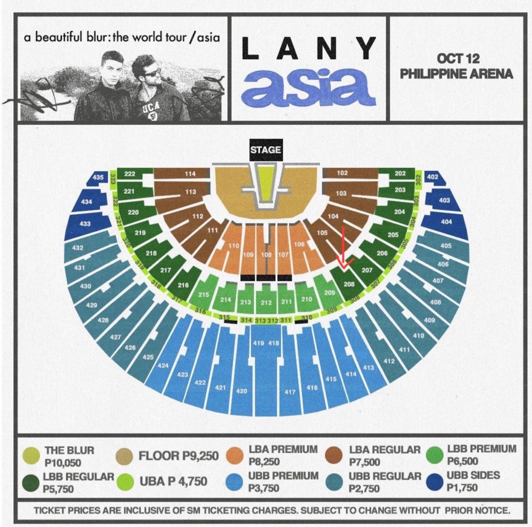 LANY CONCERT PHILIPPINE ARENA- 2 LBB TICKETS, Tickets & Vouchers, Event ...