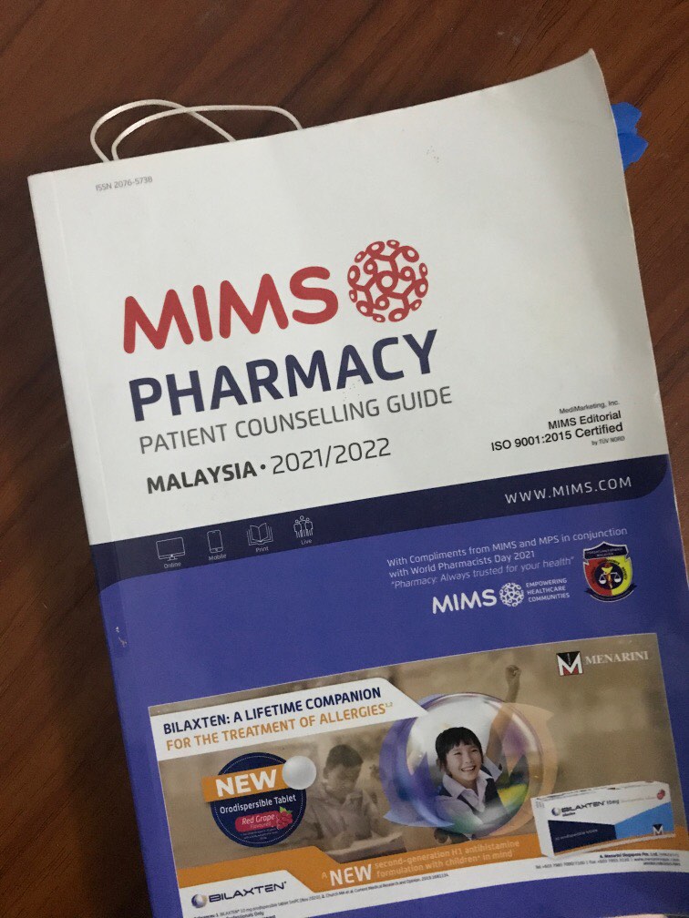 MIMS Pharmacy Patient Counselling Guide 2021/2022, Hobbies & Toys ...
