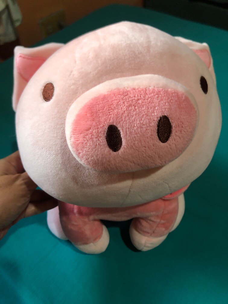 Miniso Sitting Piglet Plush Toy, Hobbies & Toys, Toys & Games on Carousell