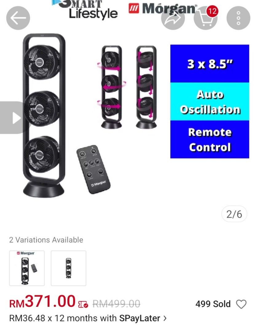 Morgan 3 x circulation tower fan, TV & Home Appliances, Other Home ...