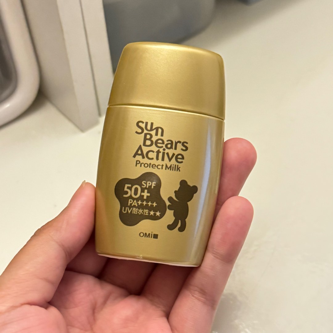 omi menturm sun bears gold active milk japan sunscreen spf 50+ 30g ...