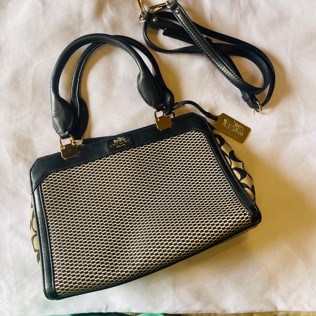 Original! Coach Lexington Two-Way Leather Satchel in Milk Ivory and ...