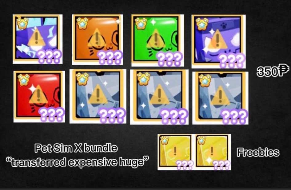pet sim x transfer huges bundle, Video Gaming, Gaming Accessories, In ...