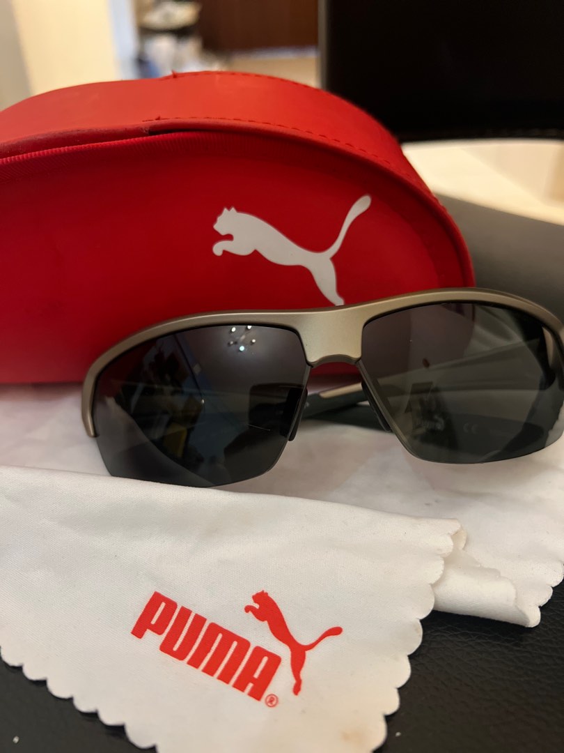 PUMA PU14705A Sunglasses 70[]12 130 mm Grey Frame Black Polarized ...