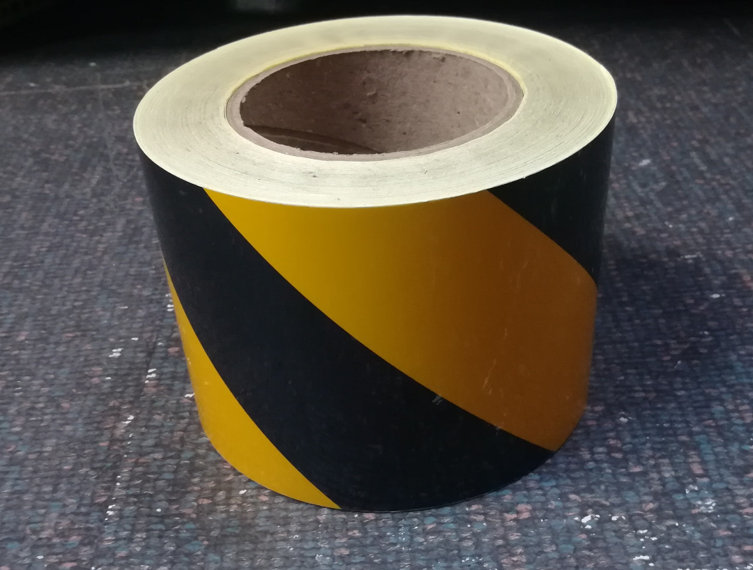 Reflector Sticker Roll Yellow-Black Slanted Style 4 inches, Commercial ...