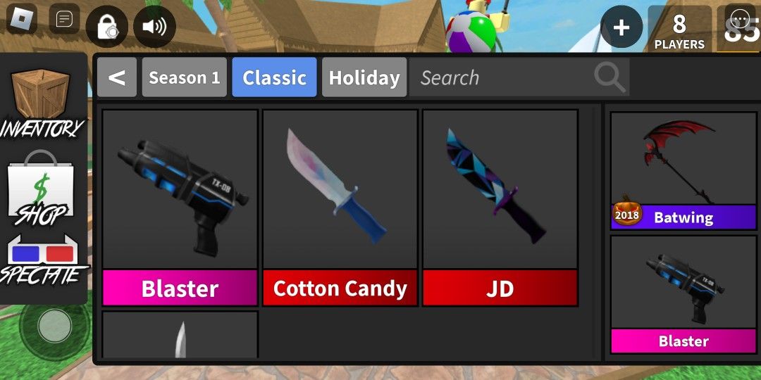 Roblox MM2 JD set JD knife + Blaster Gun, Hobbies & Toys, Toys & Games ...