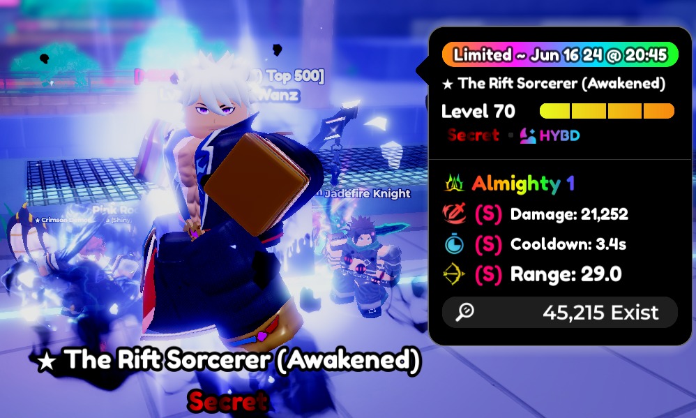 Secret Gojo Anime Defenders Almighty Cheap, Video Gaming, Gaming ...