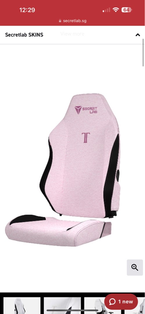 SecretLab Skin and armrest for Titan Evo XL, Furniture & Home Living ...