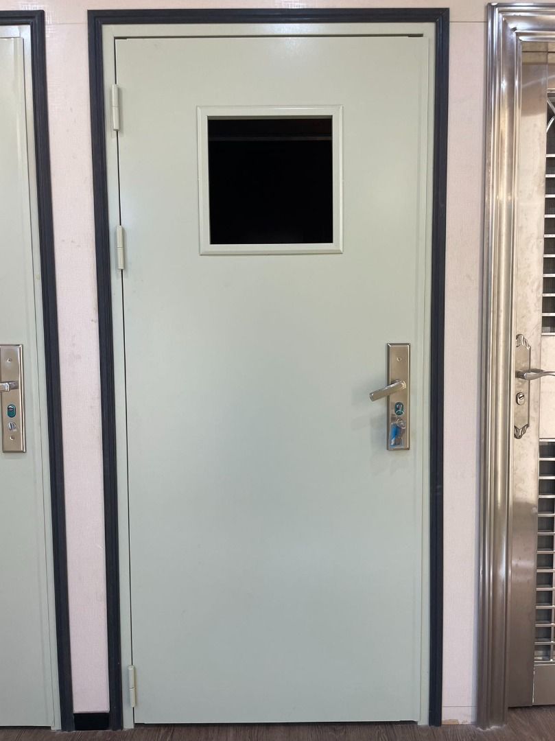 STEEL DOOR W/DOOR JAMB, HANDLE & LOCKSET, Furniture & Home Living ...