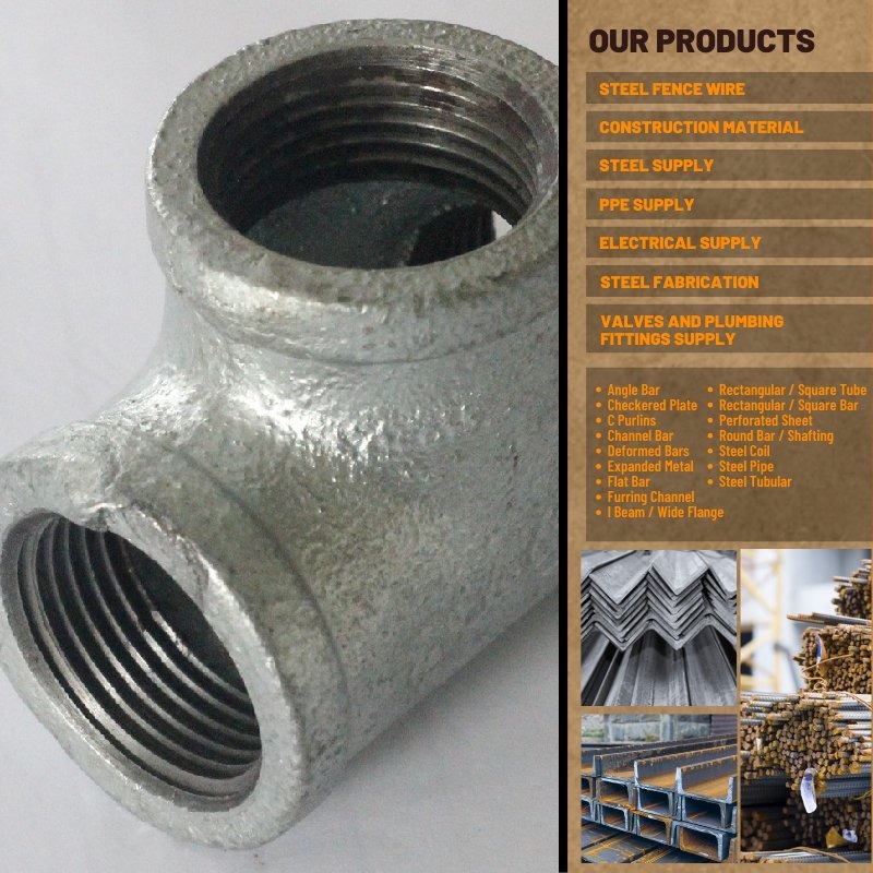 Threaded Galvanized Iron Tee / GI Tee / Equal Tees / Pipes, Commercial & Industrial ...