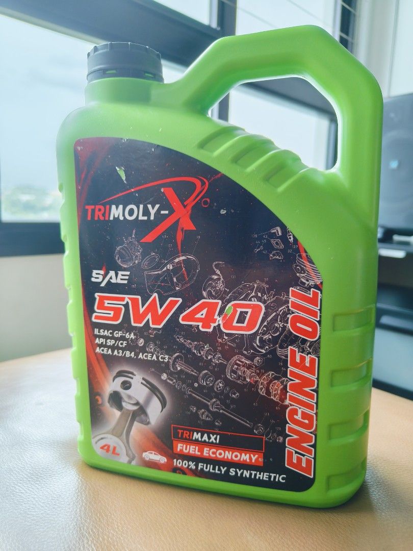 TRIMOLY-X TRIMOLYX 5W40 FULLY SYNTHETIC ENGINE OIL SP/CF 4L Car Engine ...
