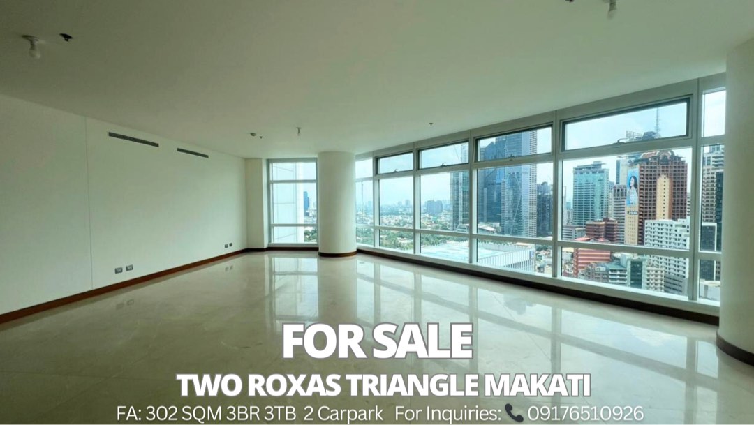 Two Roxas Triangle Makati | 3BR w/ 2 Carpark (lowest in the market ...