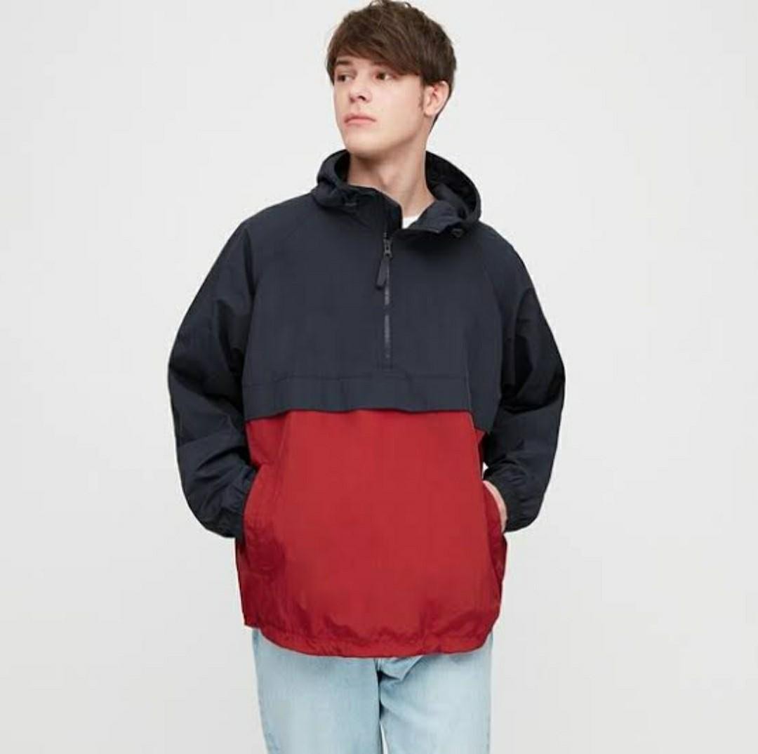 Uniqlo Anorak Half Zipper Parka Oversized , Men's Fashion, Activewear ...