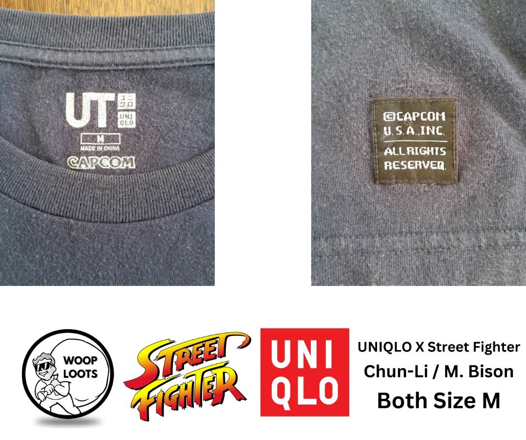 UNIQLO UT X CAPCOM STREET FIGHTER (PACK) CHUN-LI / M. BISON Size M, Men ...