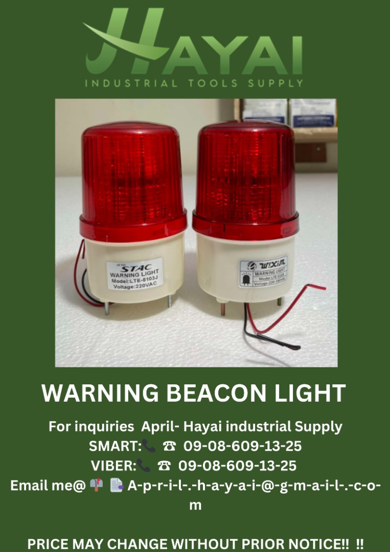 Warning beacon light, Commercial & Industrial, Construction Tools ...