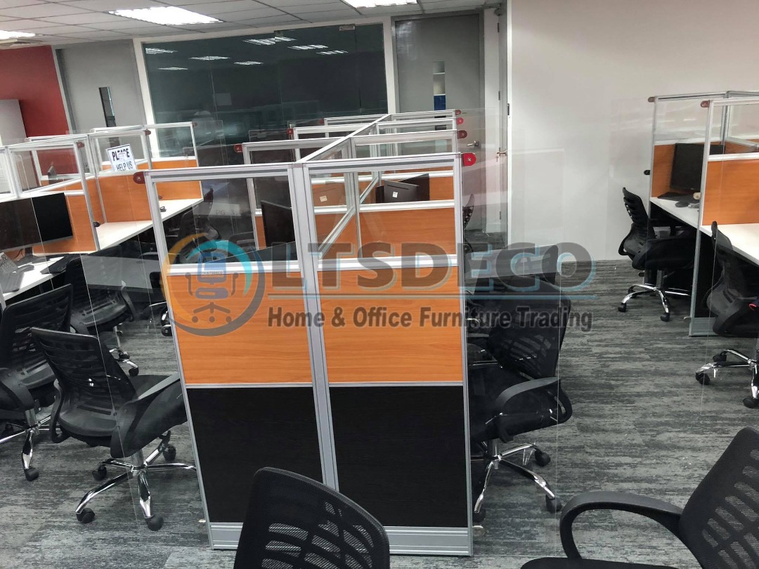 workstation call center table with glass office furniture & furnitures ...