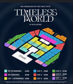 ZEROBASEONE ZB1 TIMELESS WORLD VIP / CAT 1 STANDING, Tickets & Vouchers ...