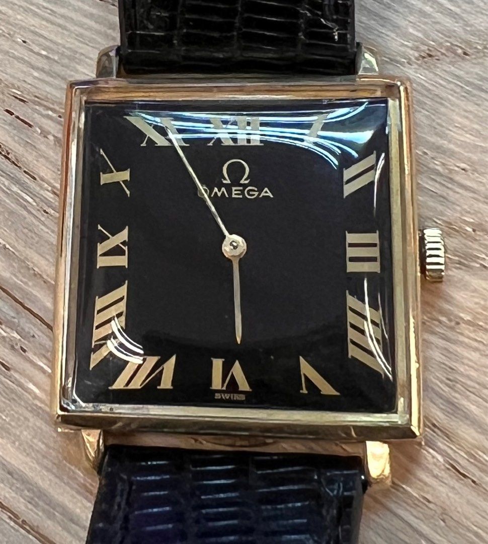 ⭐14k Solid Gold⭐1966 Omega D6624 Manual-Wound Tank Watch, Luxury ...