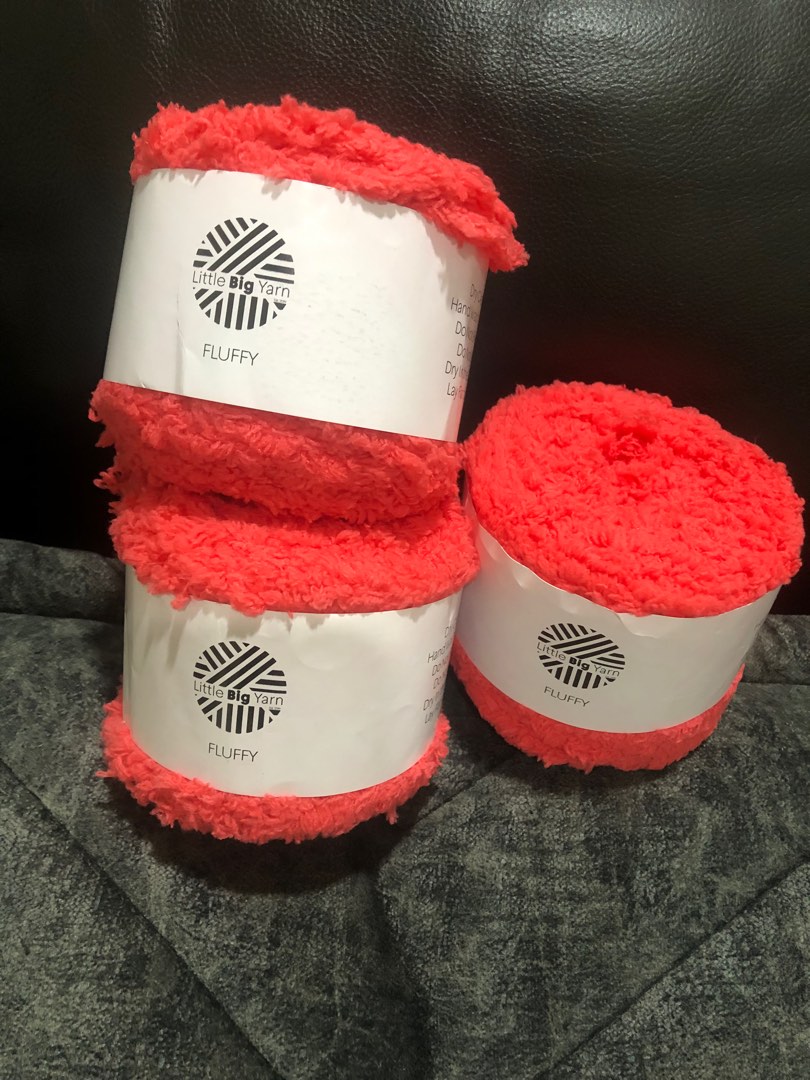 50g 3 Ply Fluffy Polyester Yarn Ball Crochet Knitting - Benang Kait ...