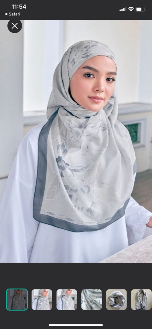 Alhumaira Maharddhika Square in Kelabu Rumpun, Women's Fashion, Muslimah Fashion, Hijabs on ...