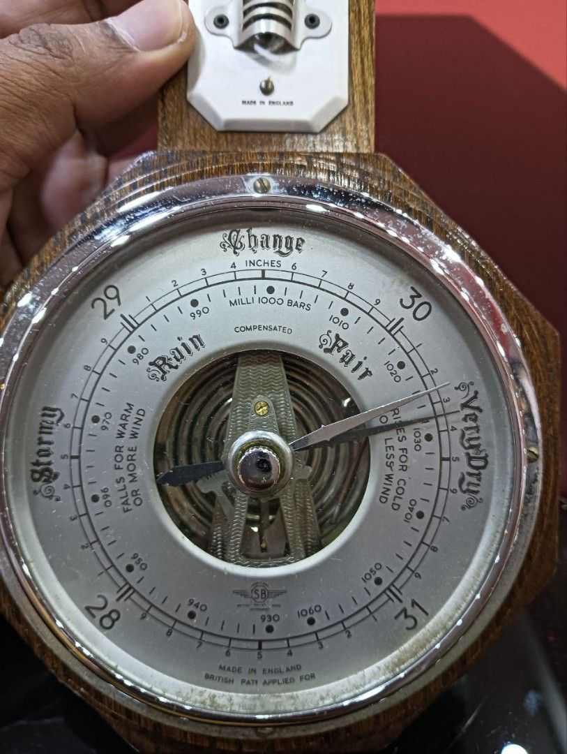 Antique England Barometer 12.5inch, Hobbies & Toys, Collectibles & Memorabilia, Vintage ...