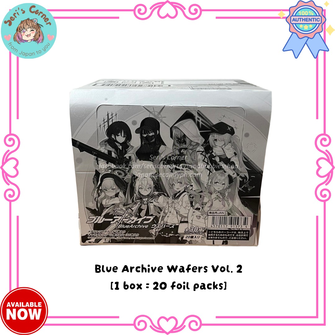 BANDAI Blue Archive Wafers 2 (1 Box = 20 Packs) Collectible Cards Made ...