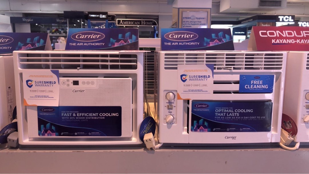 CARRIER WINDOW TYPE NON INVERTER AND INVERTER AIR CONDITIONER, TV ...