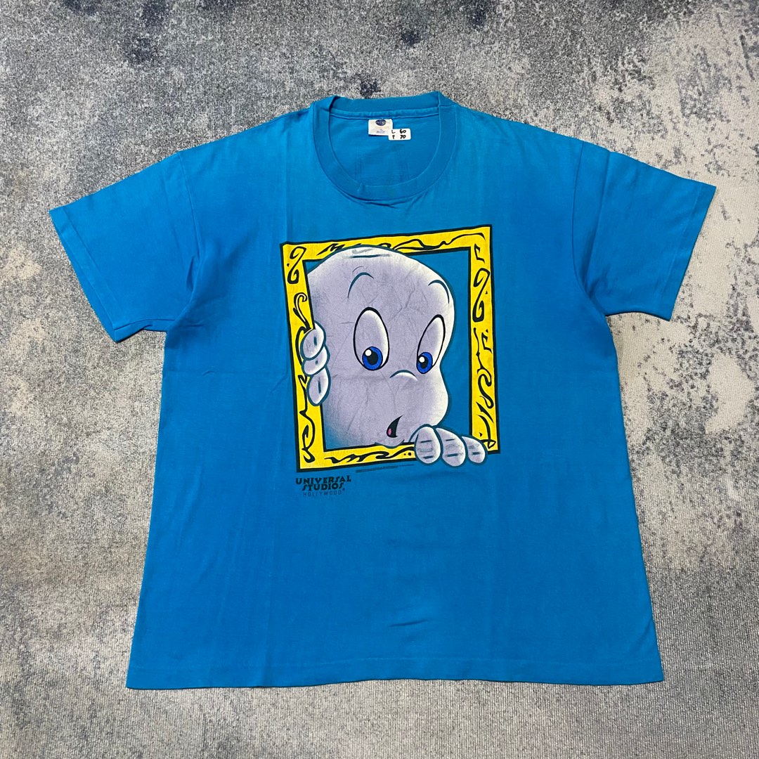 Casper Universal Studios Vintage, Fesyen Pria, Pakaian , Atasan di ...