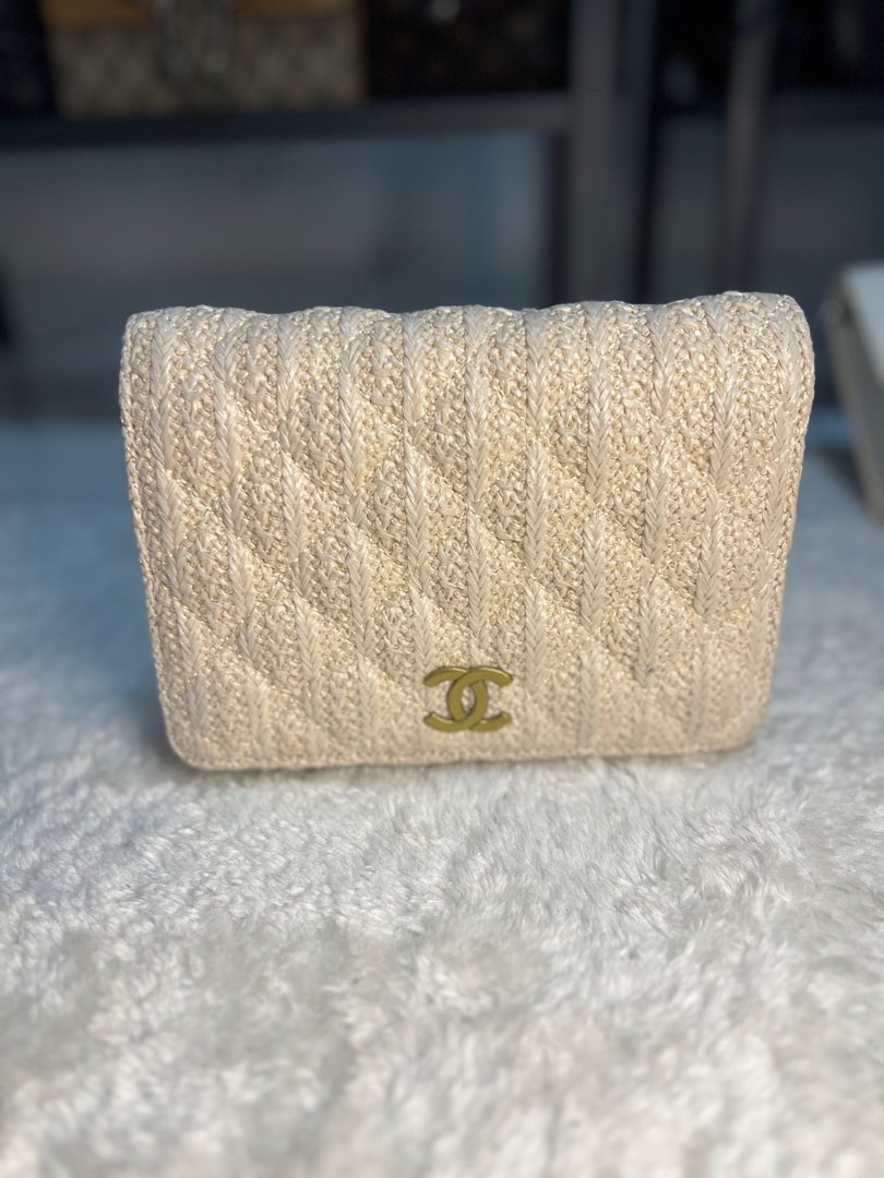 Chanel Raffia Woven, Women's Fashion, Bags & Wallets, Cross-body Bags ...