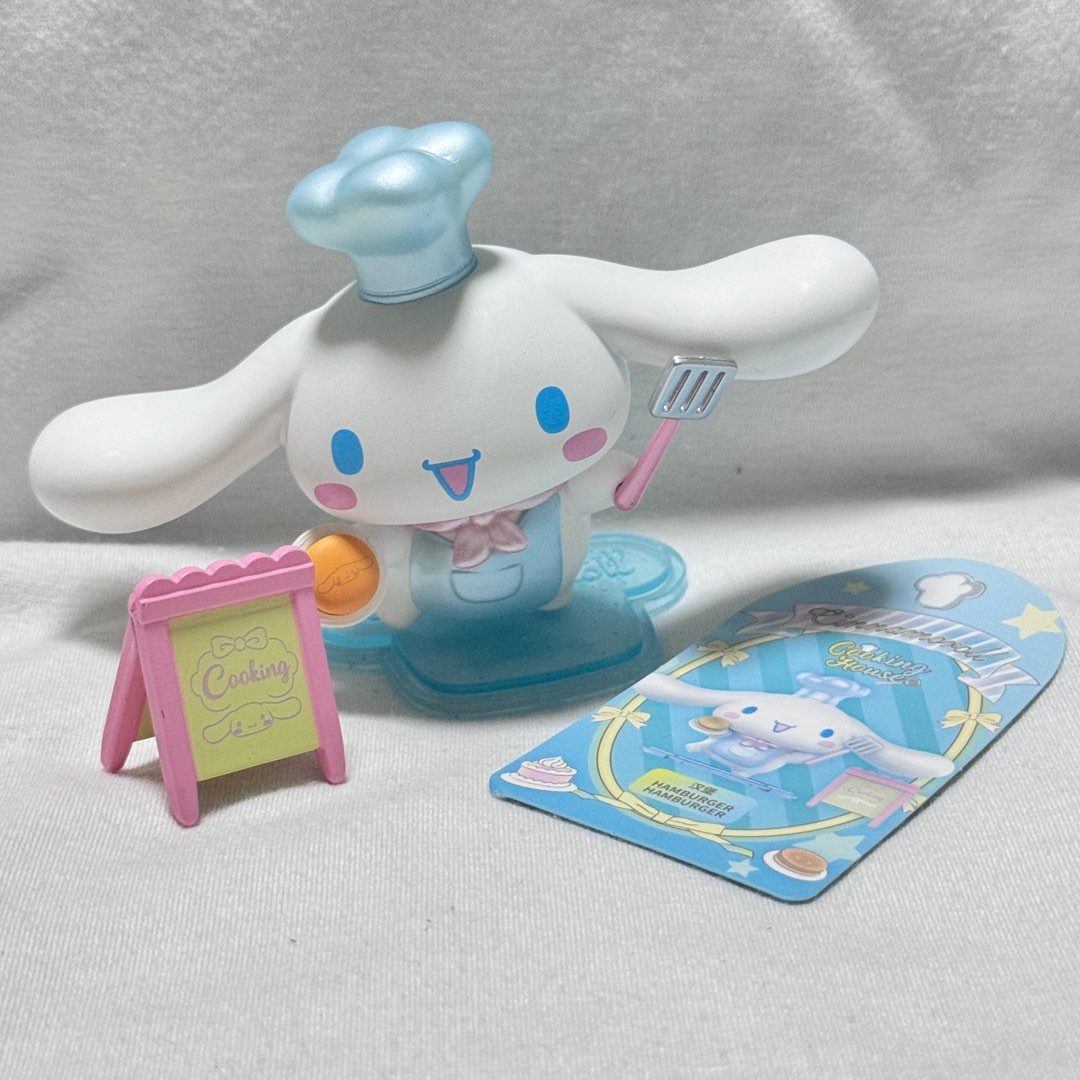 cinnamoroll cooking house hamburger blind box figurine, Hobbies & Toys ...