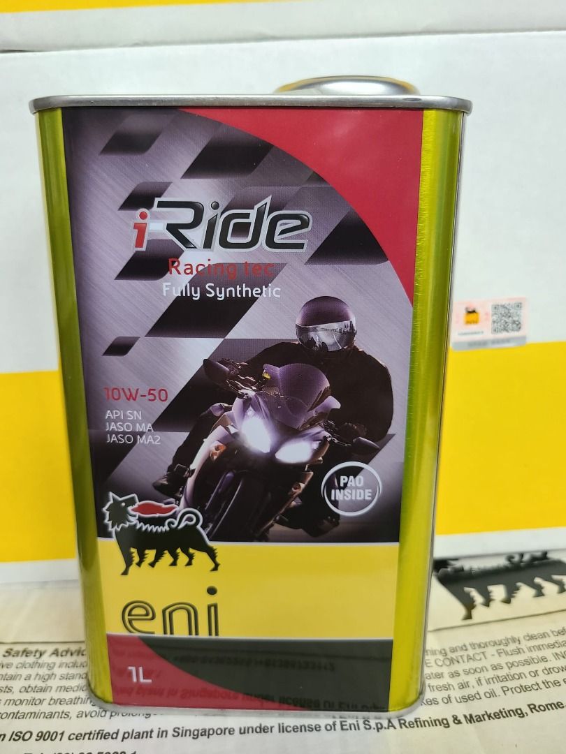 Eni I-Ride Racing TEC SN 10W50 1L合成機油/偈油/潤滑油 (原裝行貨), 汽車配件, 改裝、內外零件 - Carousell