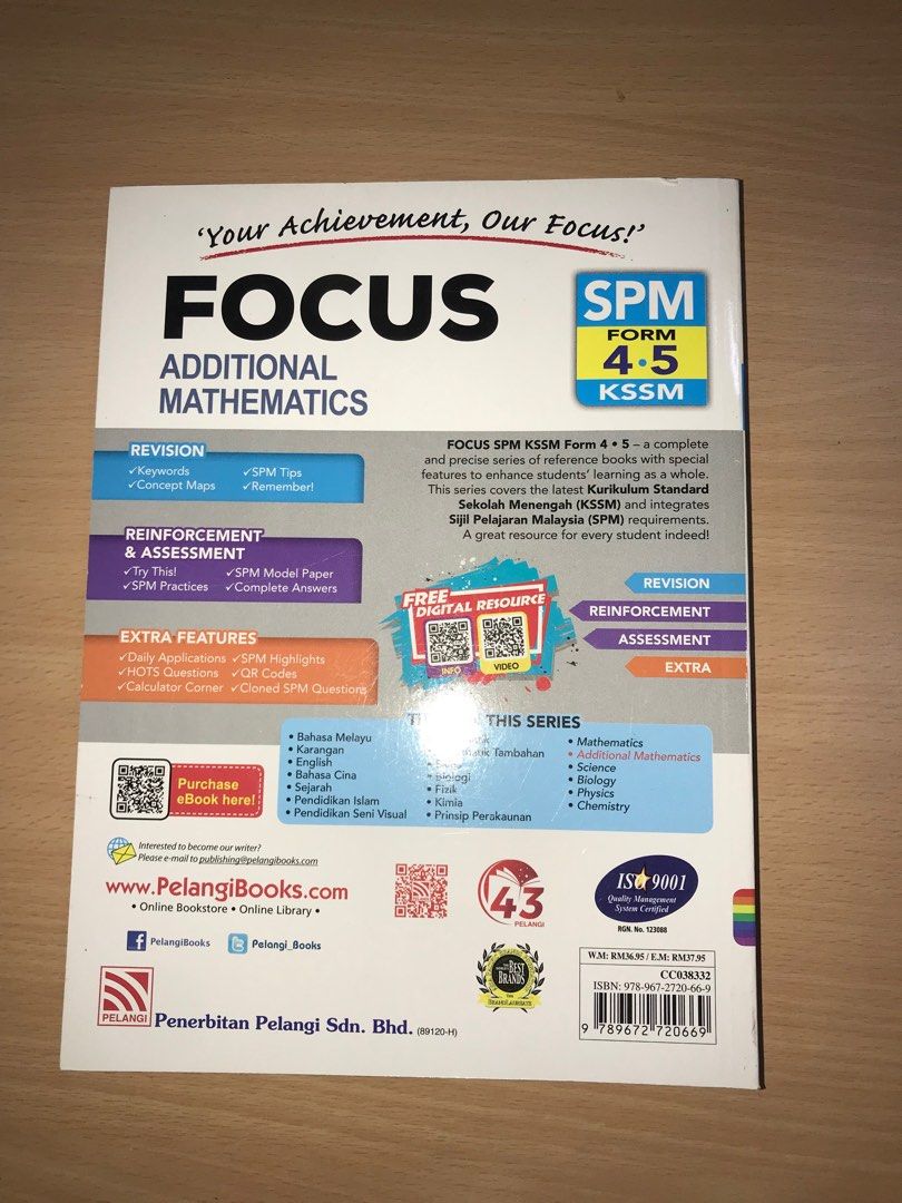 Focus ADD MATHS form5, Hobbies & Toys, Books & Magazines, Textbooks on ...