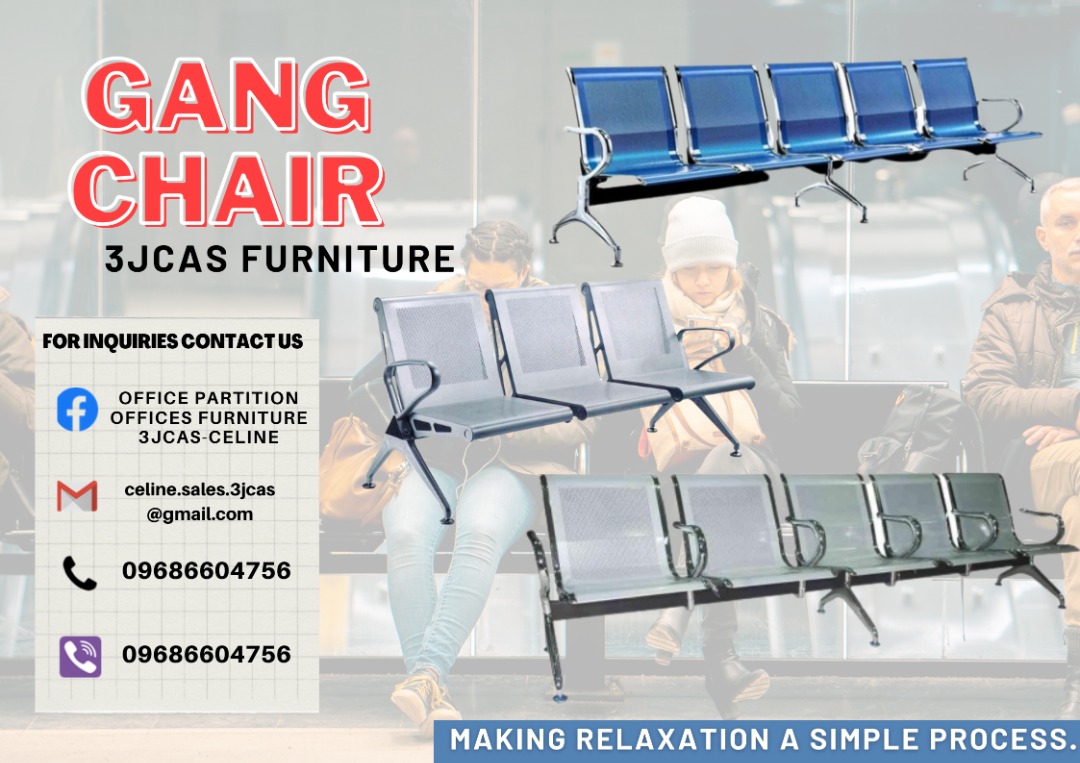 GANG CHAIR IN CHROME AND STAINLESS, Furniture & Home Living, Office ...
