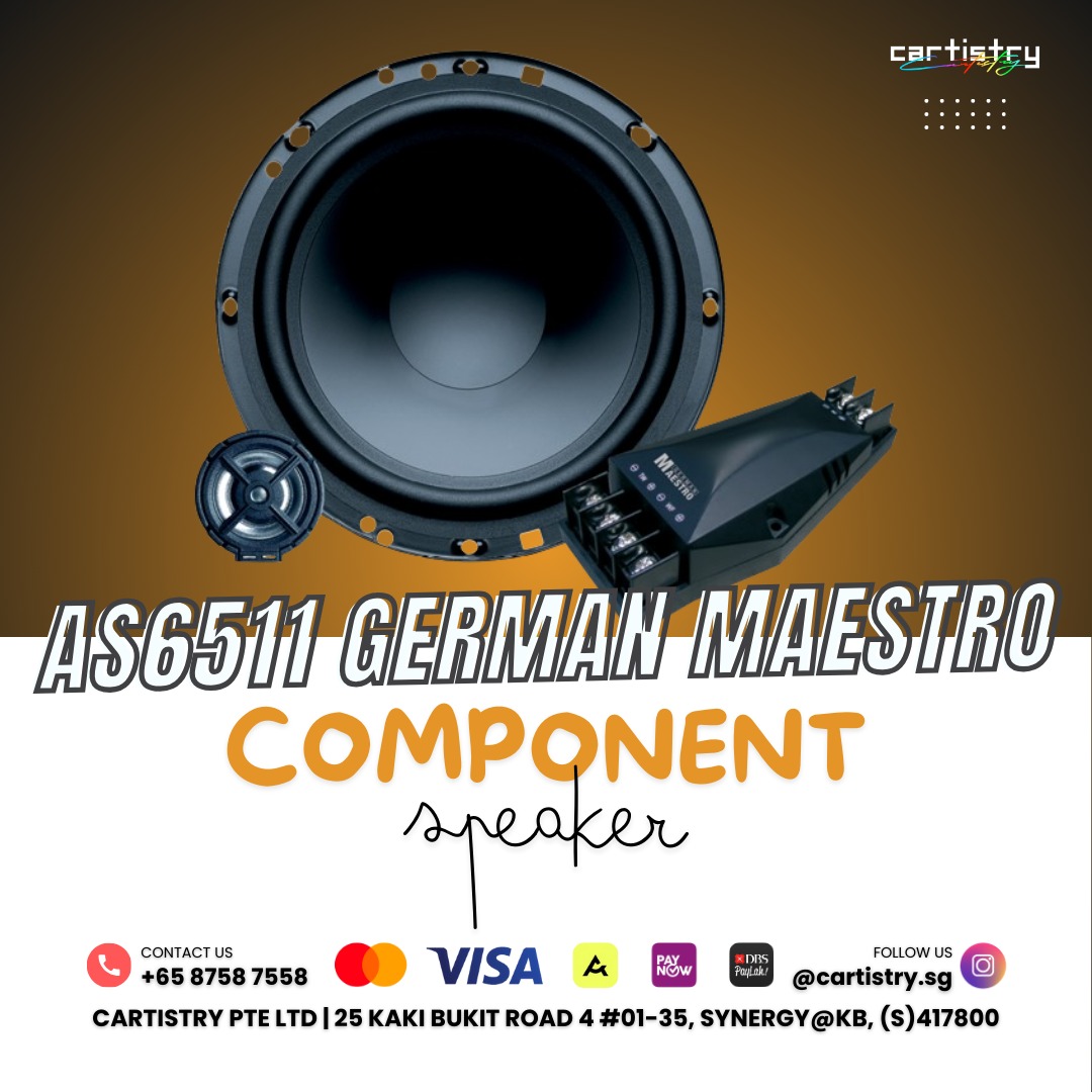 GERMAN MAESTRO GM AS6511 AC6511 6.5 INCH SPEAKER 2-WAY COMPONENT ...