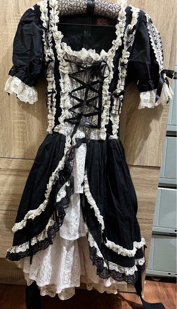 Gothic goth lolita kuro OP Spider brand EGL dress, Women's Fashion ...